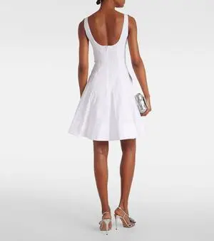 Staud Wells Cotton Poplin Mini Dress - White