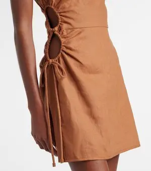 Sir The Label D'orsay Linen Minidress - Brown