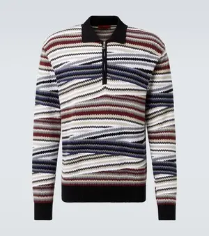 Missoni Zigzag Cotton Polo Sweater