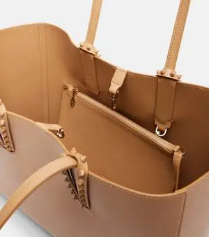 CHRISTIAN LOUBOUTIN Cabata Large Leather Tote Bag - Beige
