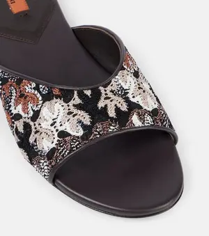 Missoni Lamé Leather Mules
