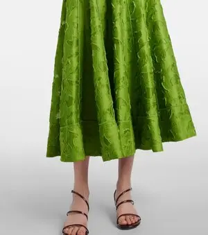 Simkhai Imogen Jacquard Bustier Dress - Green