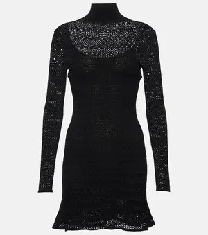 TOM FORD Open-knit Minidress - Black