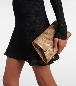 TOM FORD Open-knit Turtleneck Mini Dress - Black