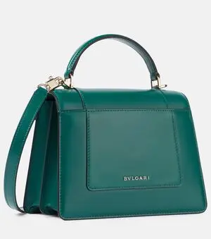 BVLGARI Serpenti Forever Medium Leather Top-handle Bag - Green