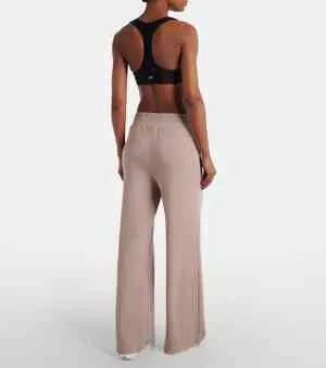 Varley Taupe Marl Wide-leg Sweatpants - Grey