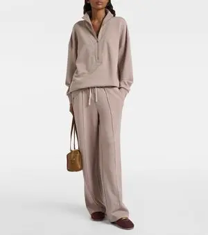 Varley Taupe Marl Wide-leg Sweatpants - Grey