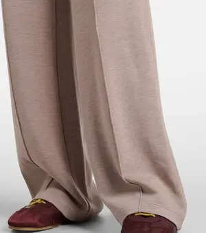 Varley Taupe Marl Wide-leg Sweatpants - Grey