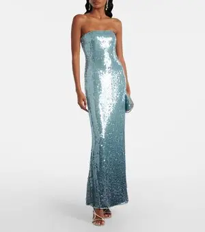 Simkhai Leilani Sequined Gown - Blue
