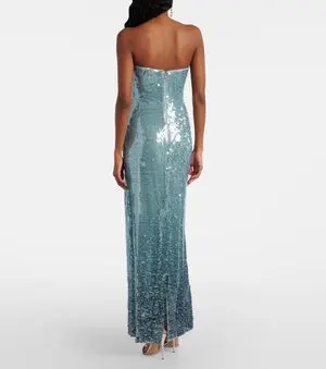 Simkhai Leilani Sequined Gown - Blue