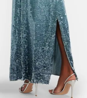 Simkhai Leilani Sequined Gown - Blue