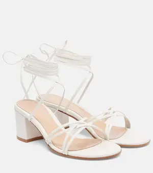 GIANVITO ROSSI 60 Leather Sandals - White