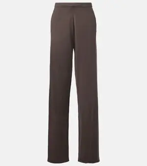 EXTREME CASHMERE N°353 Relax Cotton And Cashmere Wide-Leg Pants
