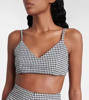 RÓHE Gingham Bralette - Black