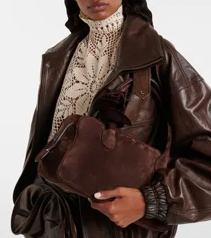 Magda Butrym Brigitte Small Suede Shoulder Bag - Brown
