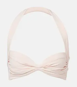 Norma Kamali Ruched Bikini Top - Pink