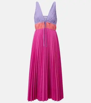 Simkhai Stephanie Pleated Midi Dress - Multicoloured