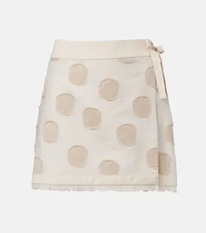 Simkhai Bethany Polka-dot Wrap Skirt - Neutrals