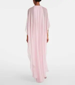 THE SEI Caped Silk Chiffon Gown