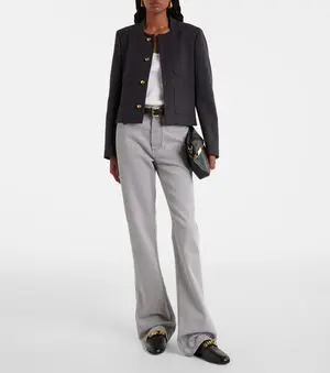 TOD'S Embellished Leather Loafers - Black