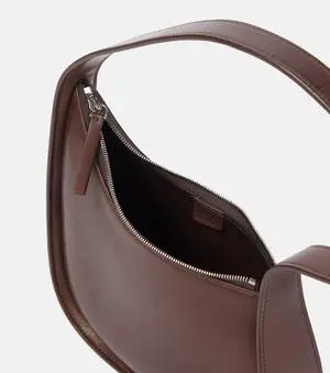 THE ROW Half Moon Leather Shoulder Bag - Brown