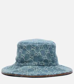 Gucci Horsebit Denim Bucket Hat - Blue