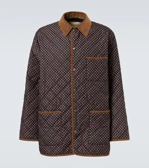 Valentino Garavani Polka-dot Quilted Jacket - Brown