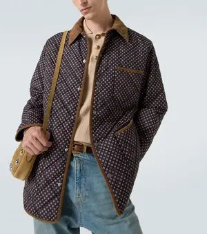 Valentino Garavani Polka-dot Quilted Jacket - Brown