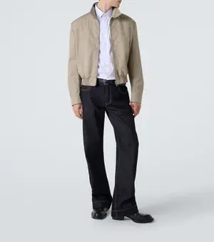 Alexander McQueen Logo Cotton Gabardine Jacket
