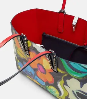 CHRISTIAN LOUBOUTIN Cabata Small Floral Leather Tote Bag - Multicoloured
