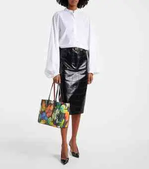 CHRISTIAN LOUBOUTIN Cabata Small Floral Leather Tote Bag - Multicoloured