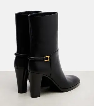 Saint Laurent Sulpice 80 Leather Ankle Boots