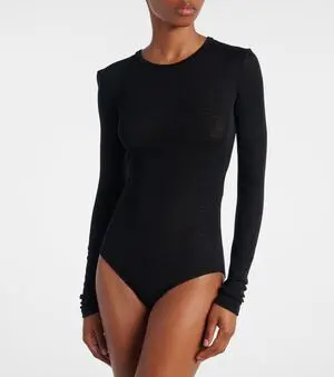 Saint Laurent Wool Jersey Bodysuit - Black
