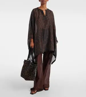TOM FORD Leopard-print Cotton And Silk Kaftan