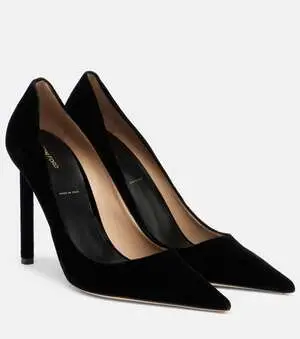 Women's Black Velvet Shoes