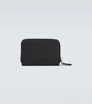 Prada Logo Saffiano Leather Coin Purse - Black