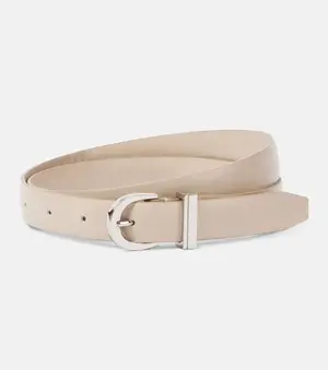 Khaite Luna Leather Belt - Beige