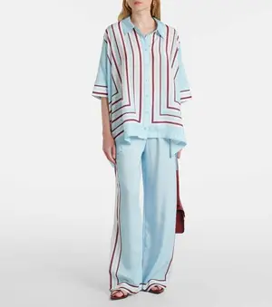 Simkhai Orissa Striped Straight Pants