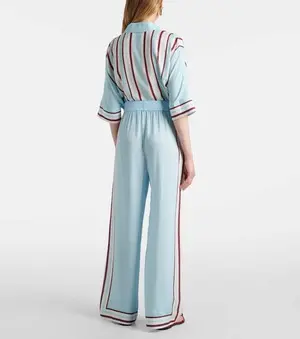 Simkhai Orissa Striped Straight Pants