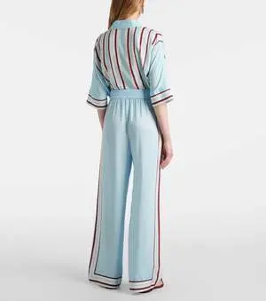 Simkhai Orissa Striped Straight Pants