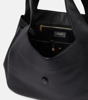 Saint Laurent Le 5 À 7 Bea Leather Tote Bag - Black