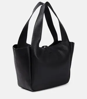 Saint Laurent Le 5 À 7 Bea Leather Tote Bag - Black