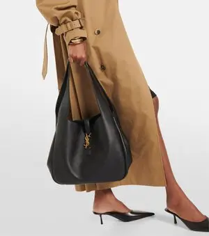 Saint Laurent Le 5 À 7 Bea Leather Tote Bag - Black
