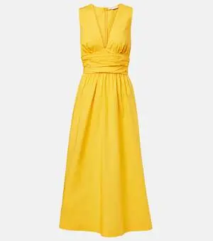 Heidi Klein Mimosa Cotton Midi Dress - Yellow