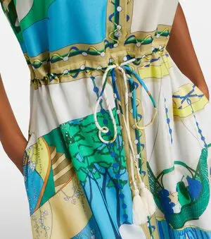 Tory Burch Printed Silk And Cotton Shirt Dress