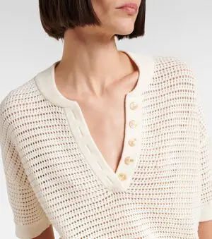 Varley Callie Polo Sweater - White