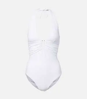 Heidi Klein Halterneck Swimsuit - White