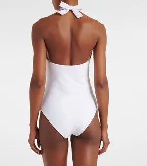 Heidi Klein Halterneck Swimsuit - White