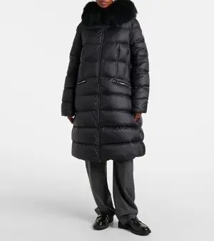Moncler Boedic Shearling-trimmed Down Jacket