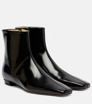 Proenza Schouler Patent Leather Ankle Boots - Black